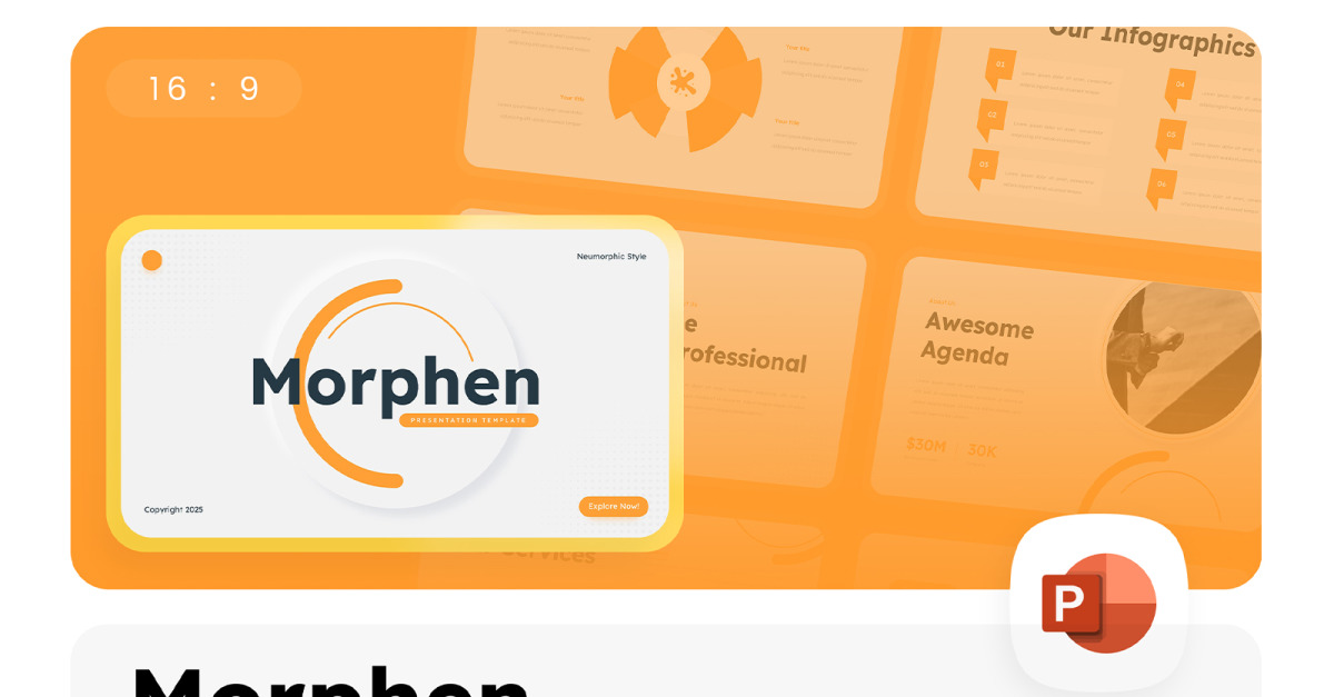Morphen – Neumorphic PowerPoint Template - TemplateMonster