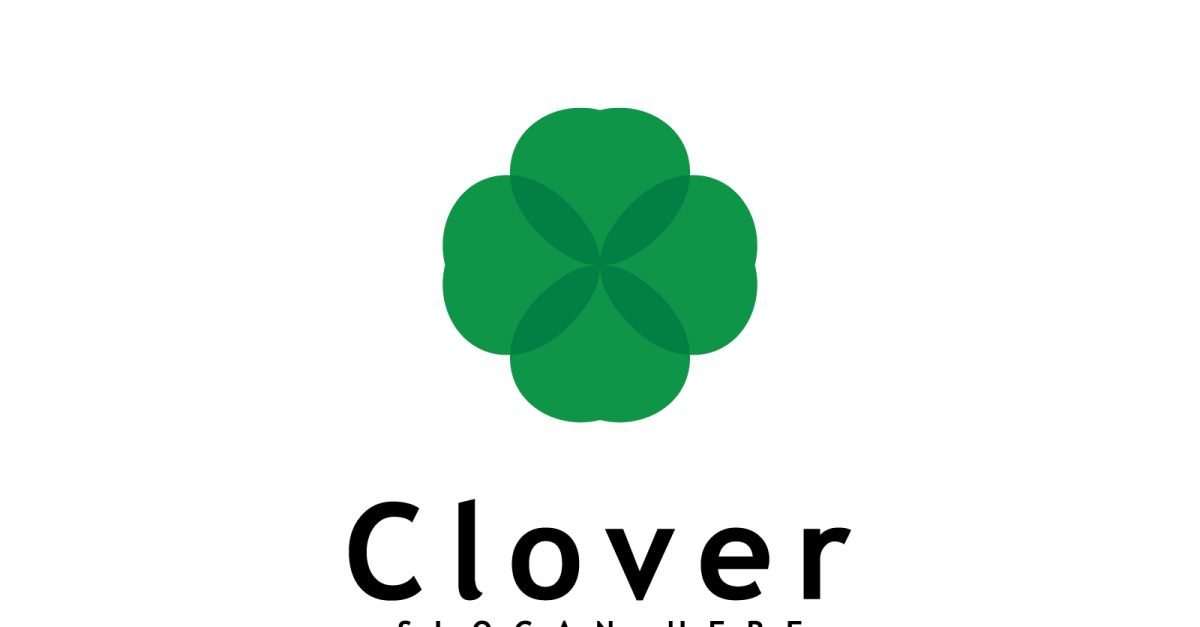 Modèle de conception de logo de feuille de trèfle 5