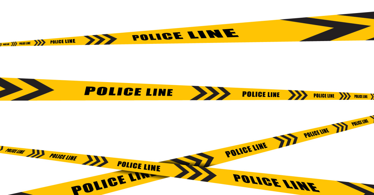 Warning Line police vector design illustration template v.5