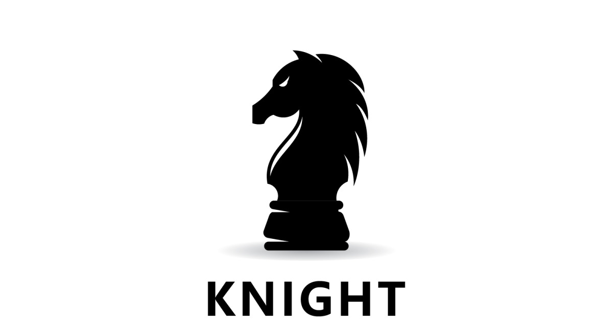 Chess knight role logo vector, Chess piece vector icons 4