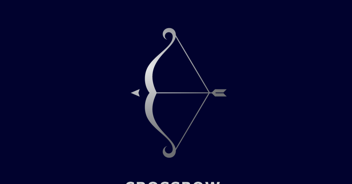Crossbow logo template, simple archery logo 2
