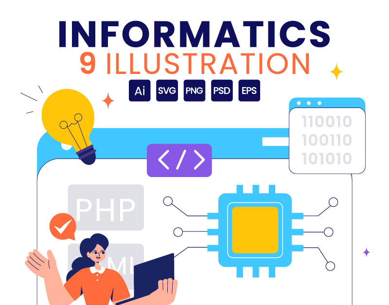 9 Informatics Logistics Software Illustration