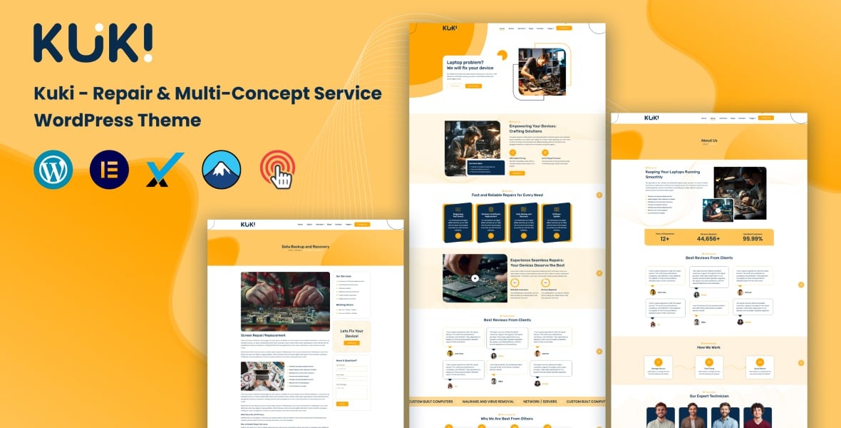 Kuki | Tema de WordPress para servicios de reparación y multiconcepto