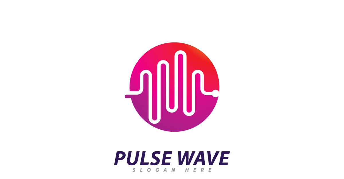 Pulse Wave logo Vector. Creative Sound waves logo concept design ...