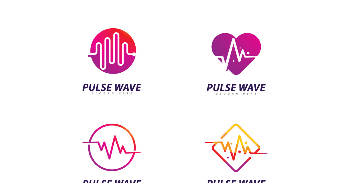 Pulse Wave logo Vector. Creative Sound waves logo concept design ...