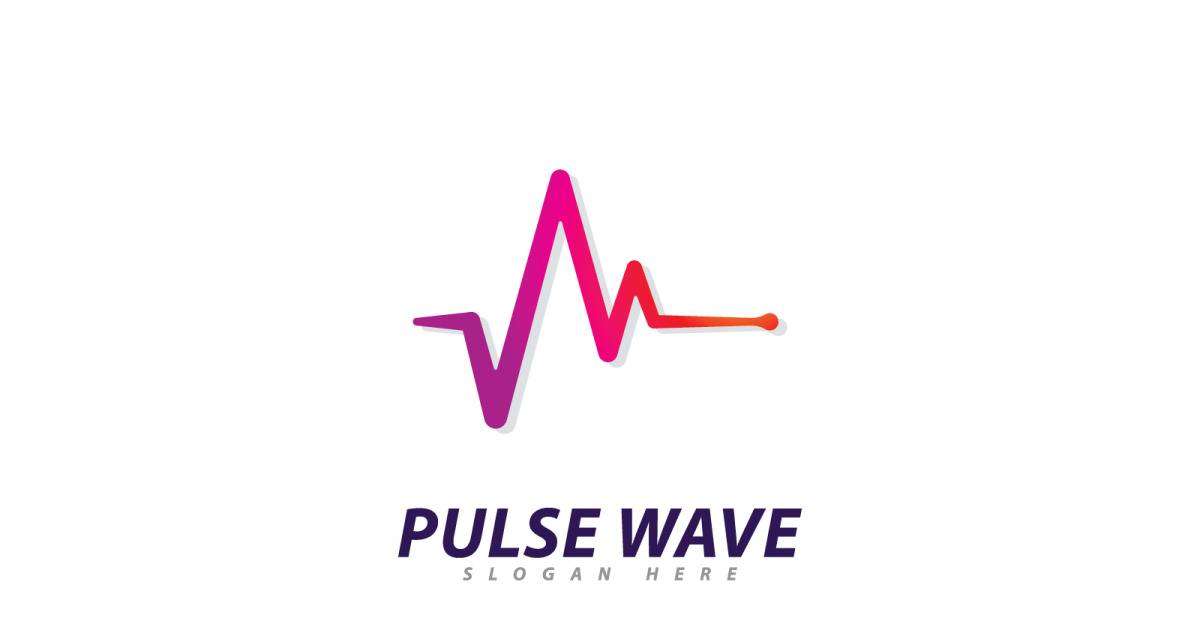 Pulse Wave logo Vector. Creative Sound waves logo concept design template 4