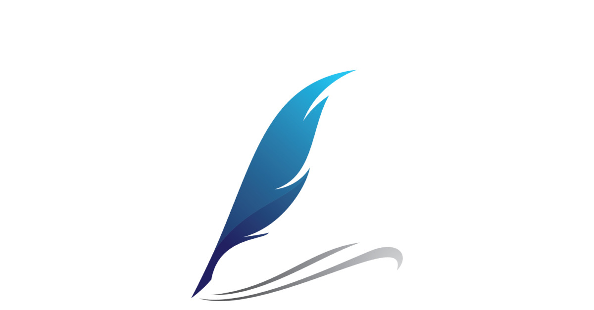 Creative Feather logo vector design 11 - TemplateMonster