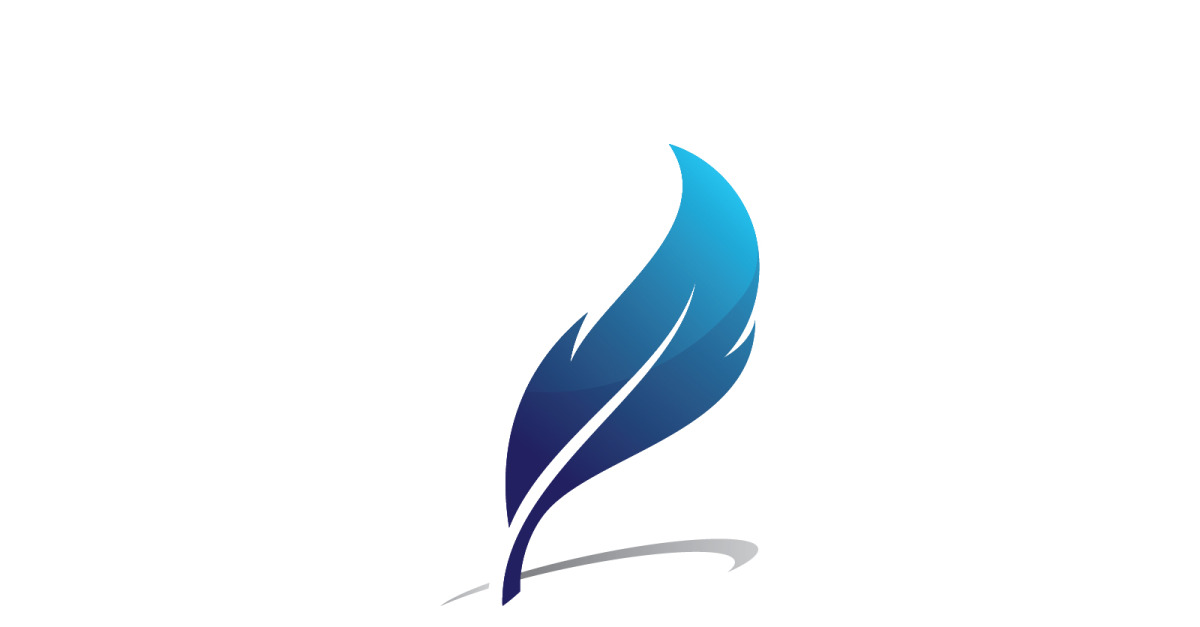 Creative Feather logo vector design 12 - TemplateMonster