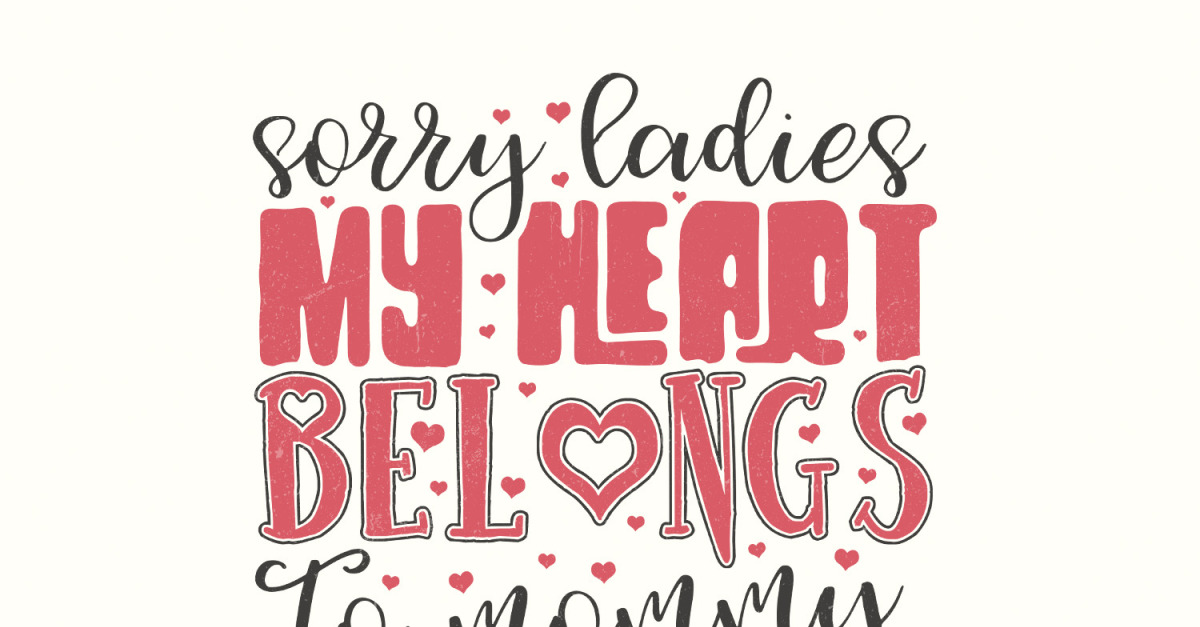 My Heart Belongs to Mommy PNG, Valentines Day, Printable Design ...