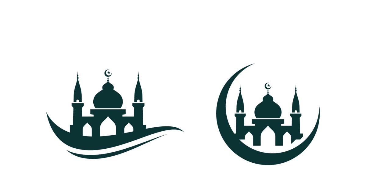 Cami Logo Şablonu, İslami Konsept Tasarım Yaratıcı Sembol 8