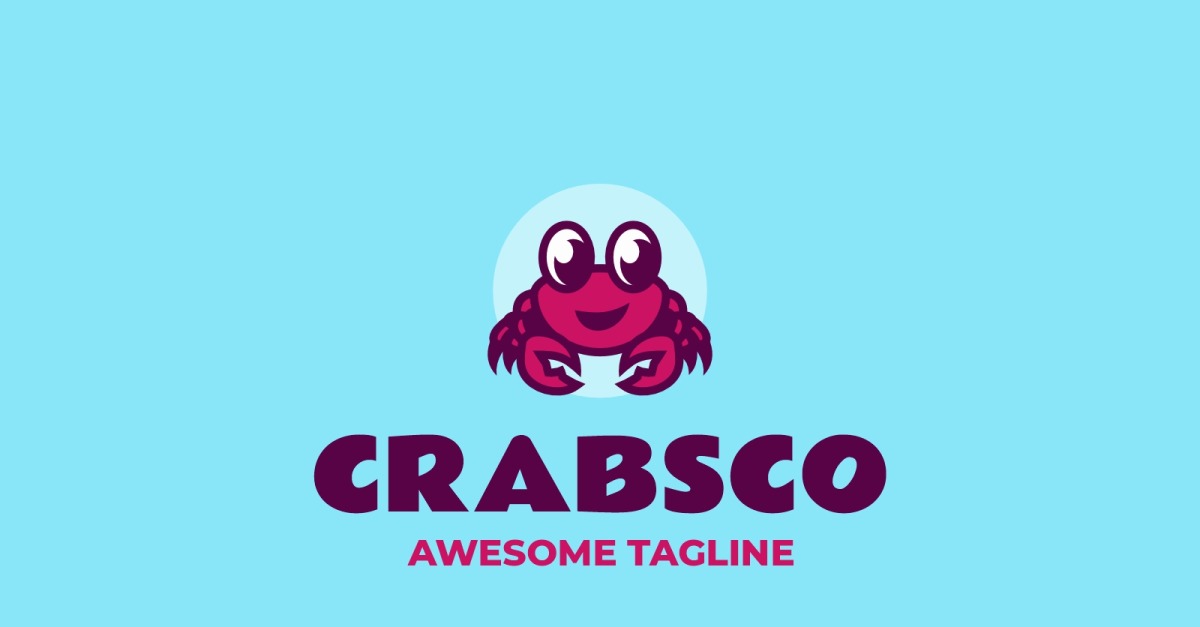 Logotipo simples do mascote Crabsco #485788 - TemplateMonster