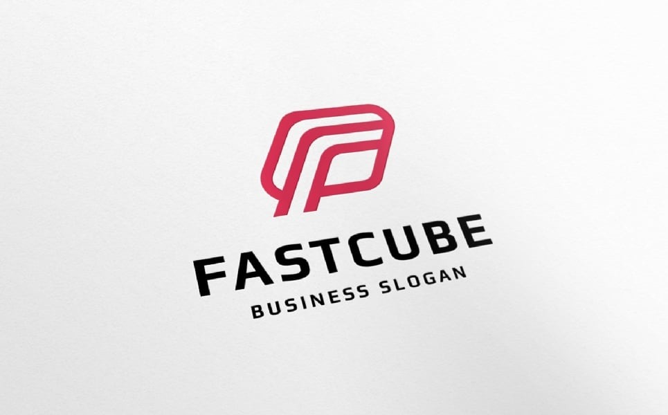 Fast Cube Letter F Professional Logo - TemplateMonster
