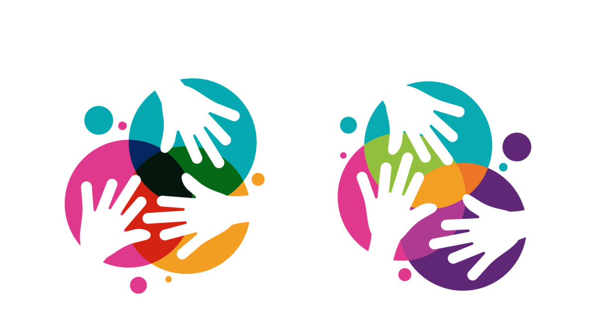 Modèle de conception de logo d'entraide mutuelle pour les soins sociaux ...