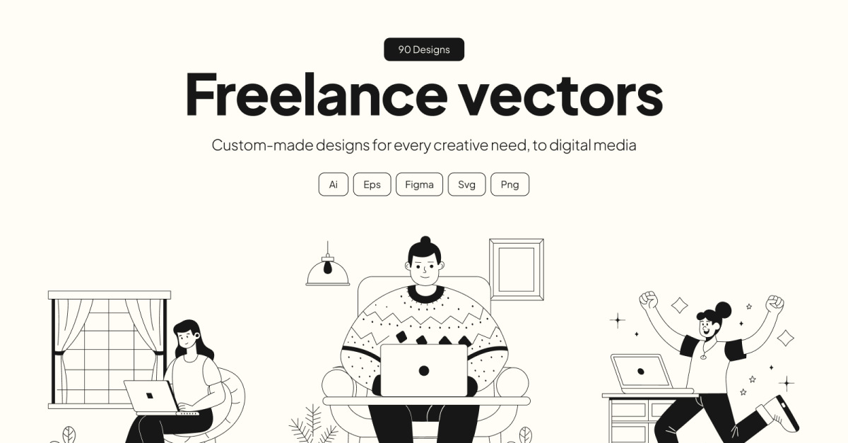 Freelance Vector Illustration Set #486700 - TemplateMonster
