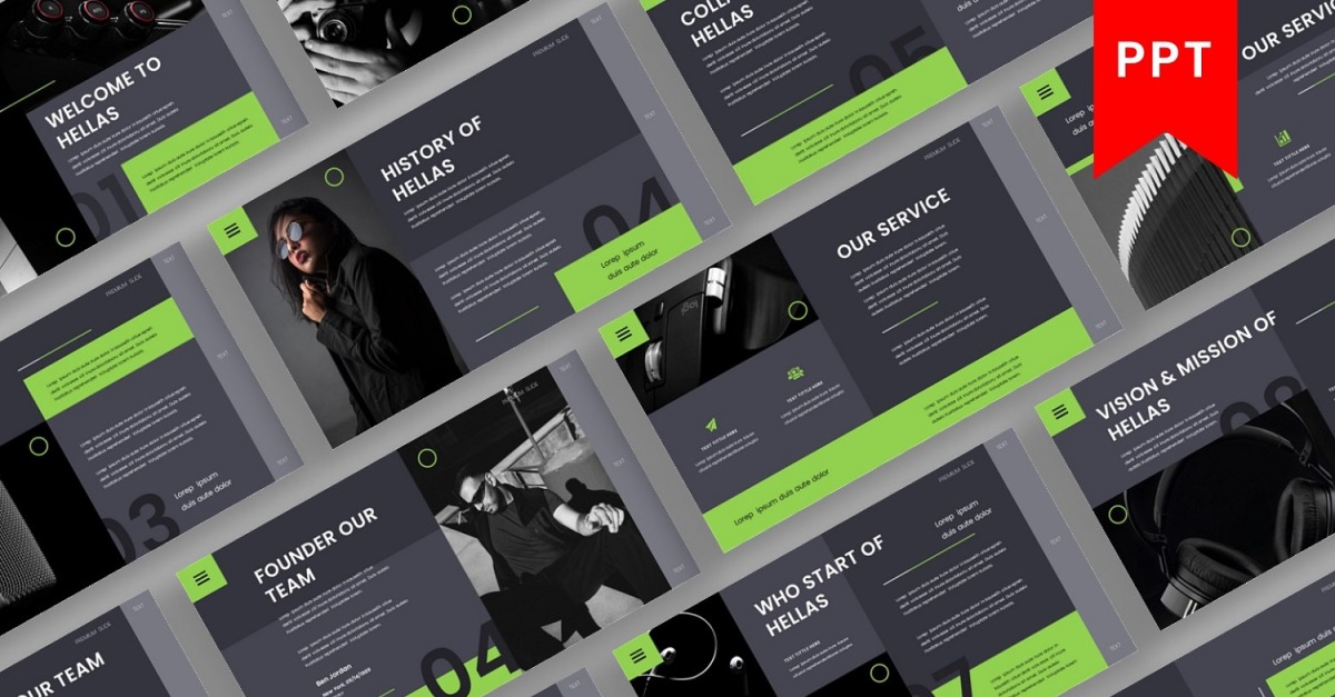Hellas – İş PowerPoint Şablonu #486758 - TemplateMonster
