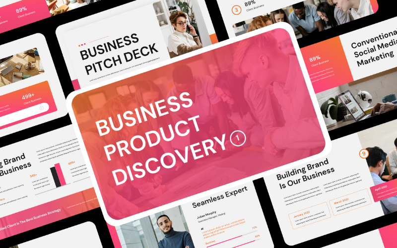 Présentation d'un pitch deck d'entreprise productif
