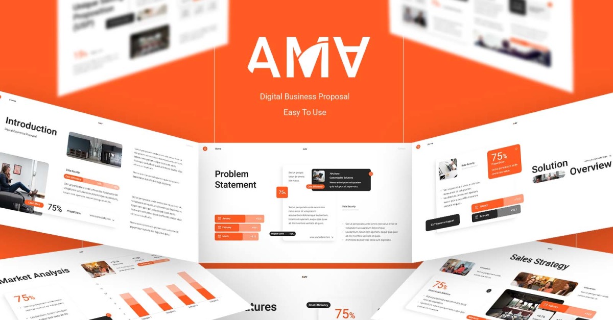 Ama - Présentation PowerPoint d'une proposition commerciale numérique