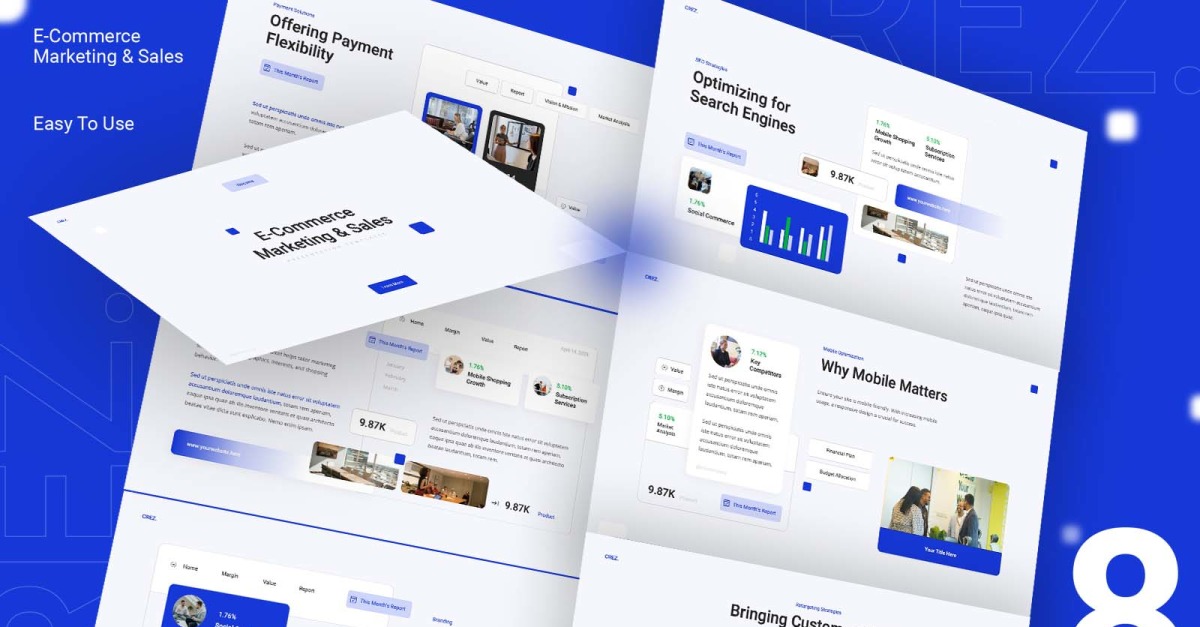 Crez - Marketing de e-commerce e vendas PowerPoint