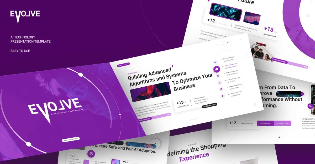 Evolve – Modèle PowerPoint sur la technologie de l'IA