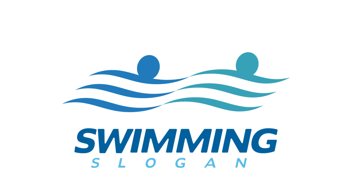 Water Sport swimming Vector illustration Logo design Template v.29