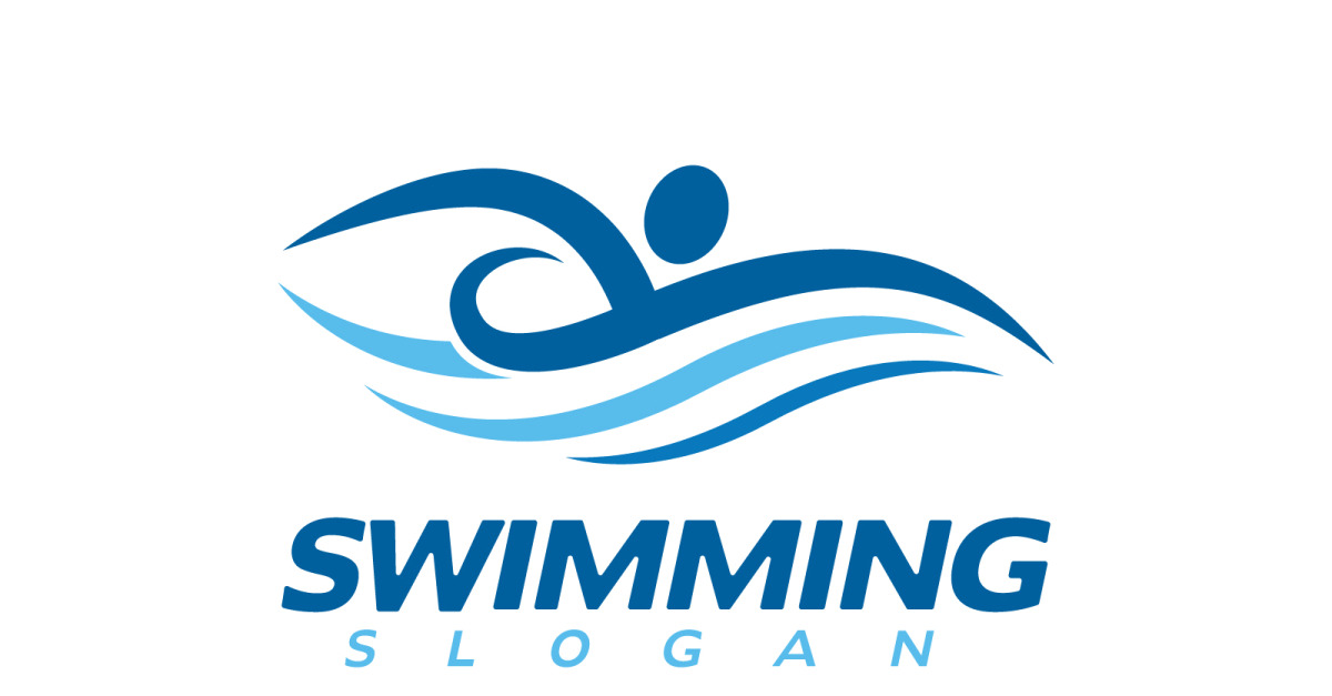 Water Sport swimming Vector illustration Logo design Template v.32