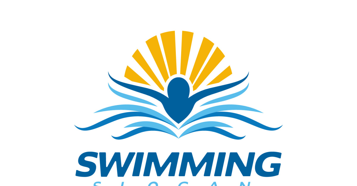 Water Sport swimming Vector illustration Logo design Template v.44