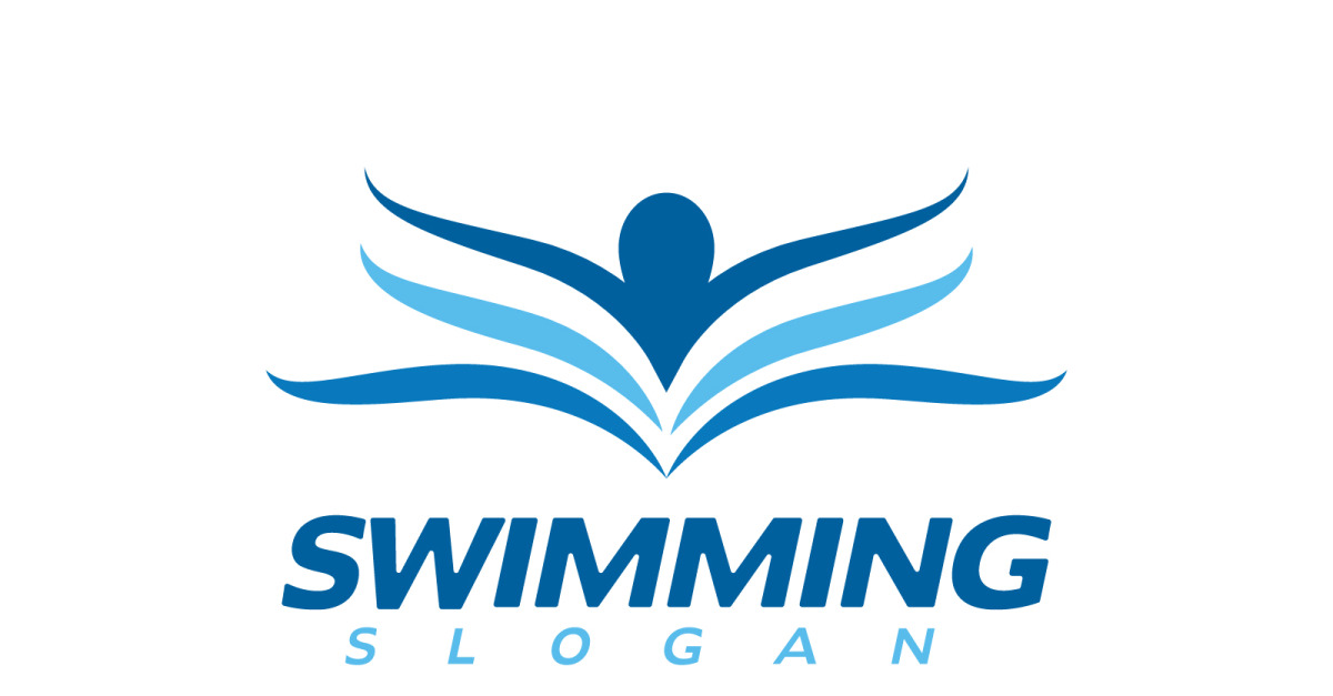 Water Sport swimming Vector illustration Logo design Template v.50