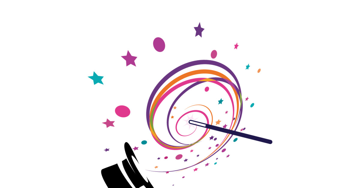 Magic show circus event logo icon illustration design template v.11