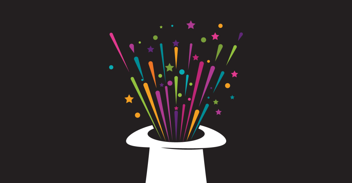 Magic show circus event logo icon illustration design template v.34