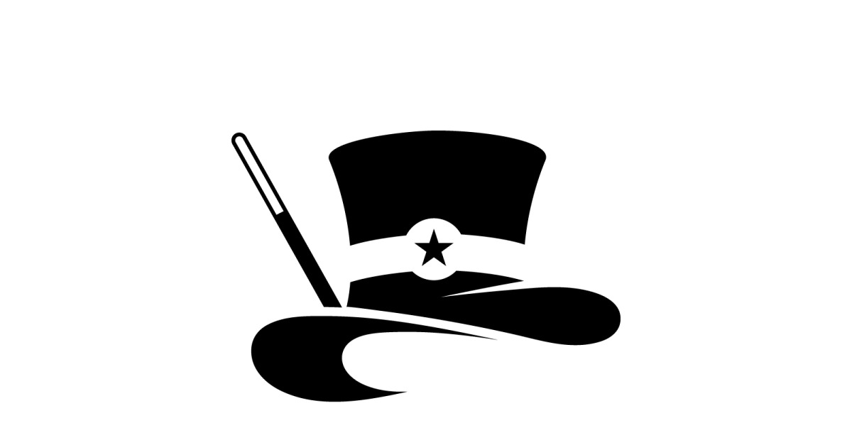 Magic show circus event logo icon illustration design template v.4