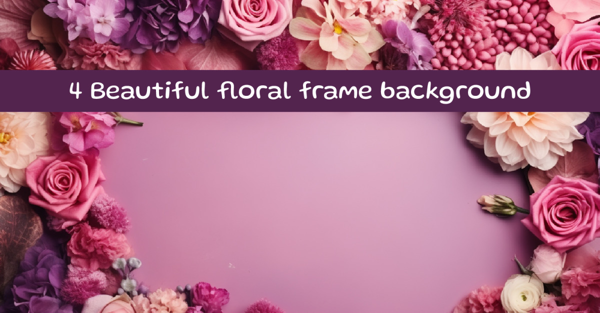 Beautiful floral frame background #488368 - TemplateMonster