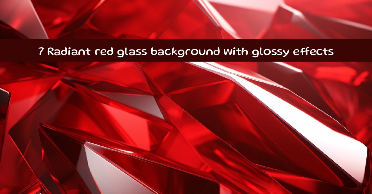 Radient red glass background with glossy effects