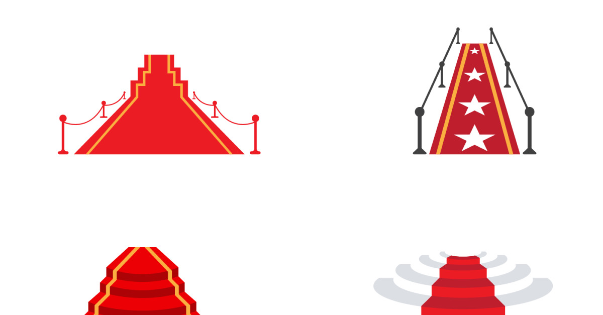 Simple red carpet Vector design illustration Template v.3