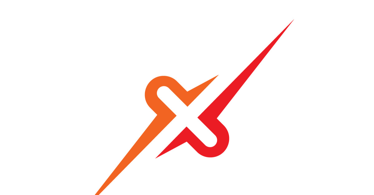 X Harfi Vektör simgesi tasarım illüstrasyon logosu Şablonu v.3