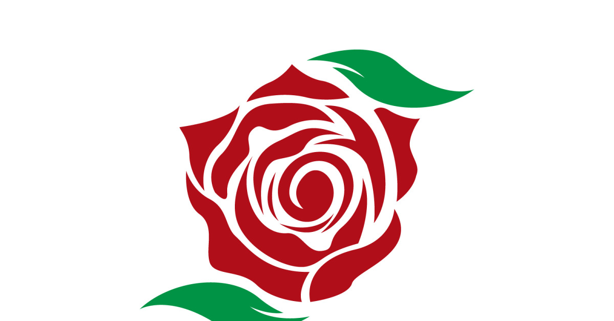 Gül çiçek Logo Şablonu vektör simge çizimi v.4