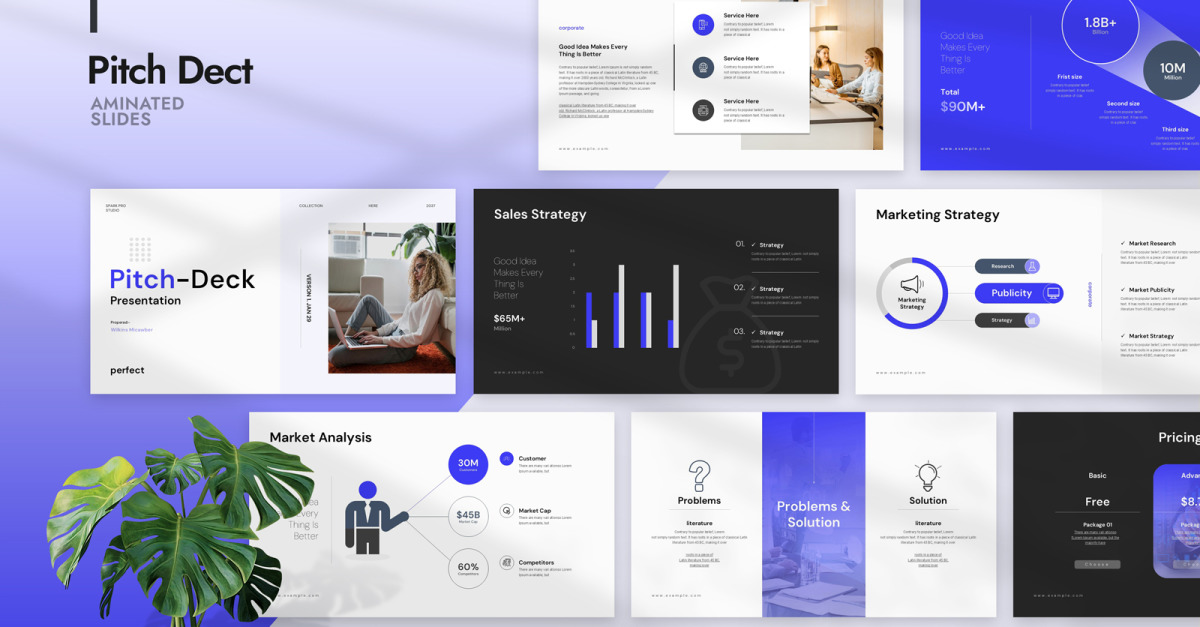 Modèle de présentation Pitch Deck parfait - TemplateMonster