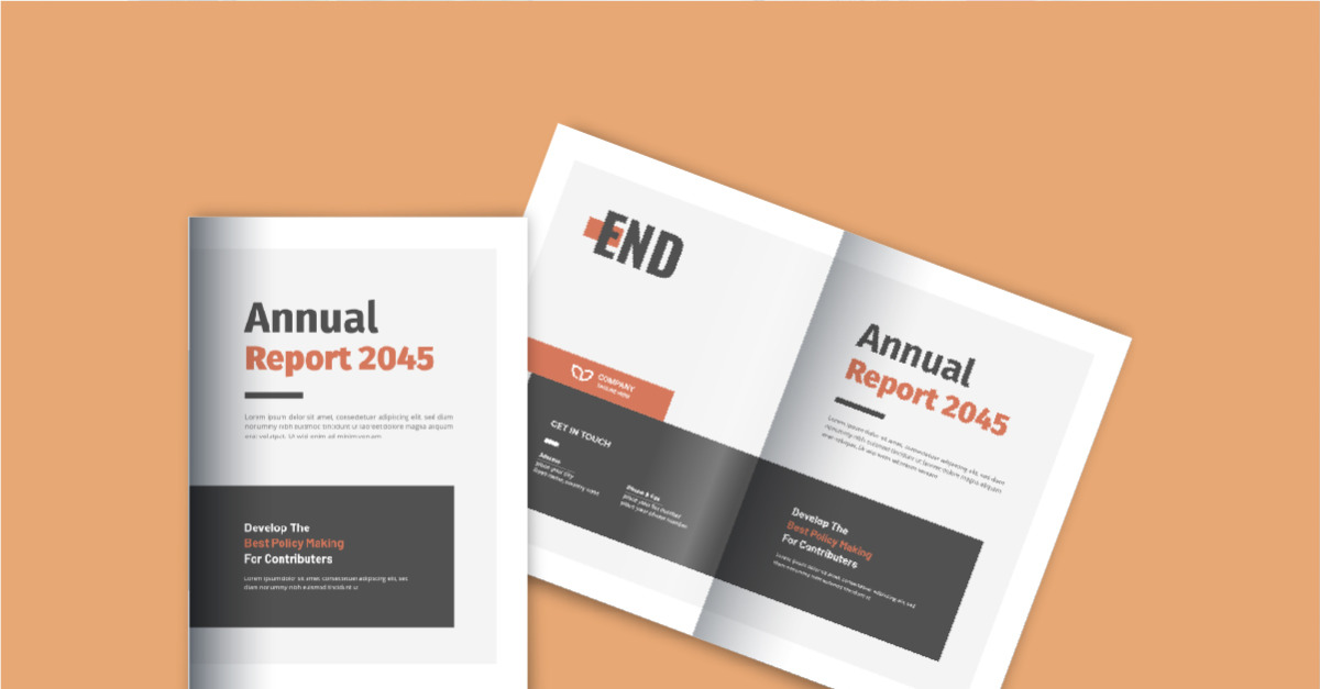 Annual report brochure design, financial report or business report brochure