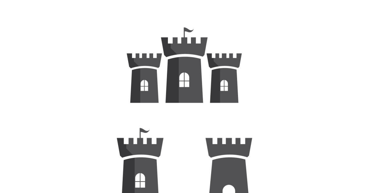 Castle building vector illustration design Template v.4