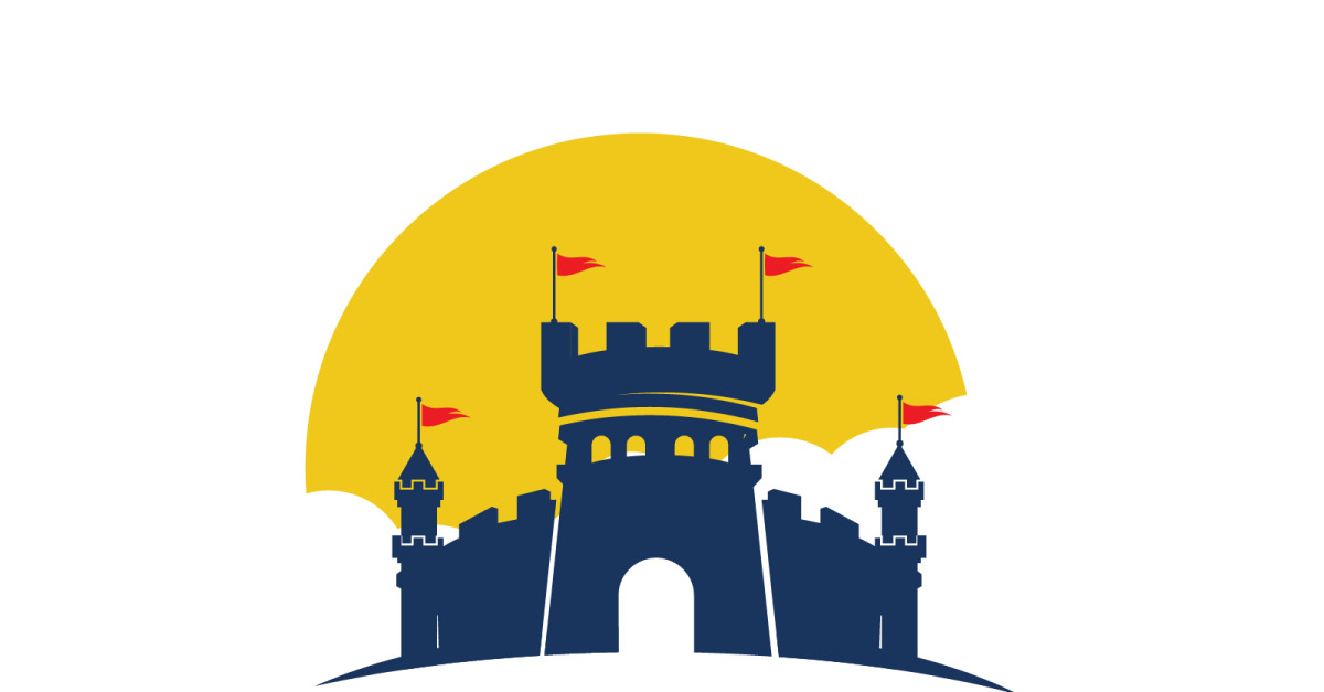 Castle building vector illustration design Template v.8