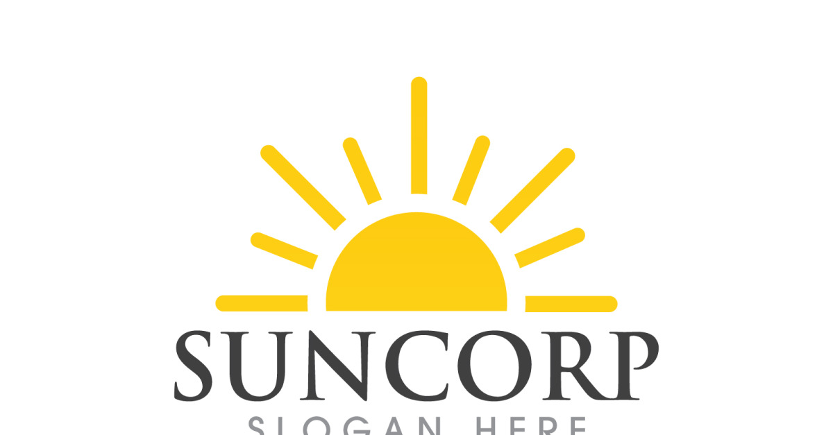 Güneş ışığı illüstrasyonu Simge Logo Şablonu tasarımı v.15