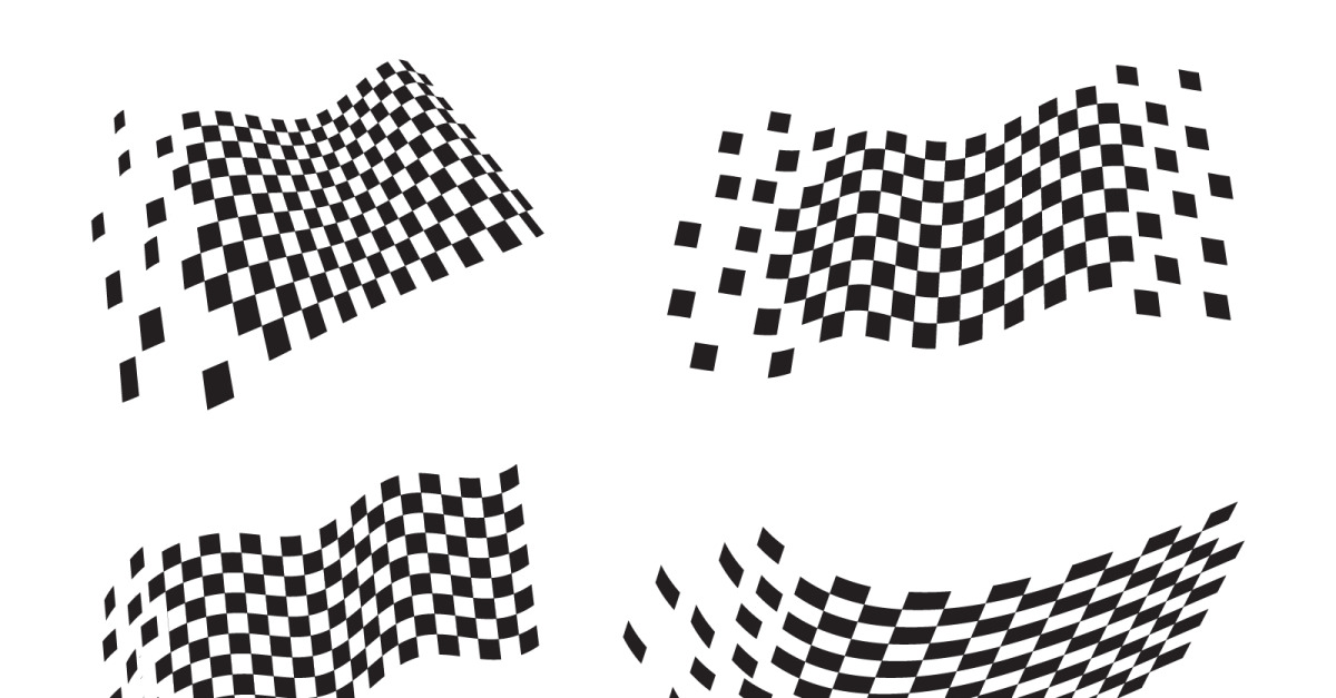 Race flag faster concept design illustration template v.1