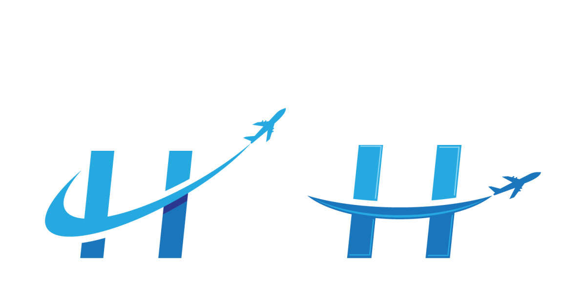Uçak simgesi turu ve seyahat illüstrasyon tasarımı Logo Şablonu v.2