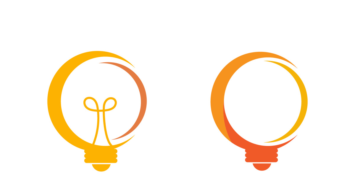 Light bulb symbol logo design illustration design template v.13