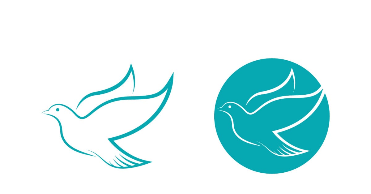 Bird wing dove icon logo design vector illustration v.2