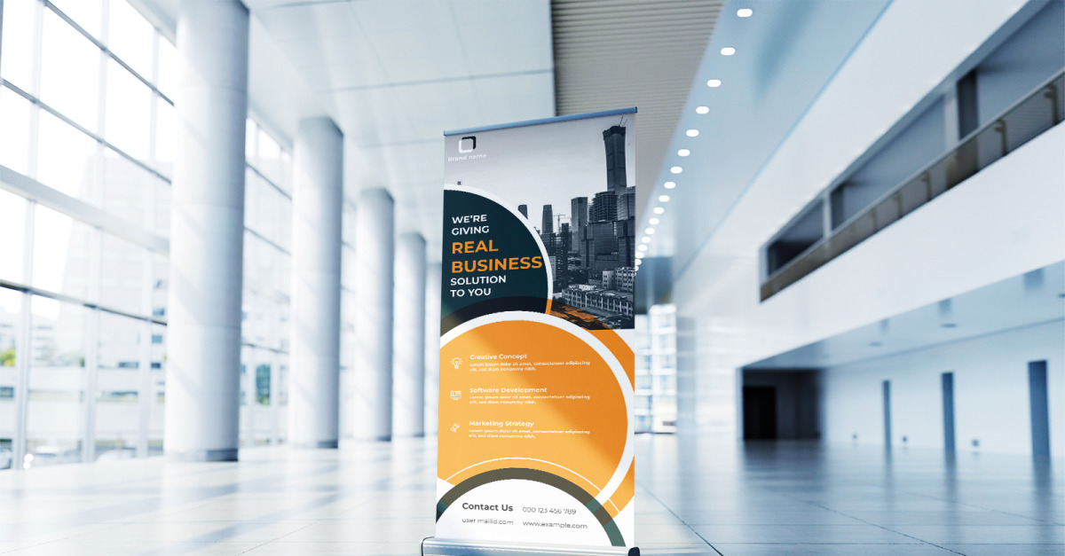 Nice Roll-up Banner Template #490173 - TemplateMonster