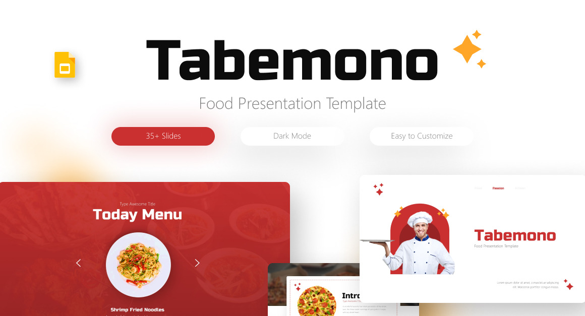 Tabemono Food Google Slides Template - TemplateMonster