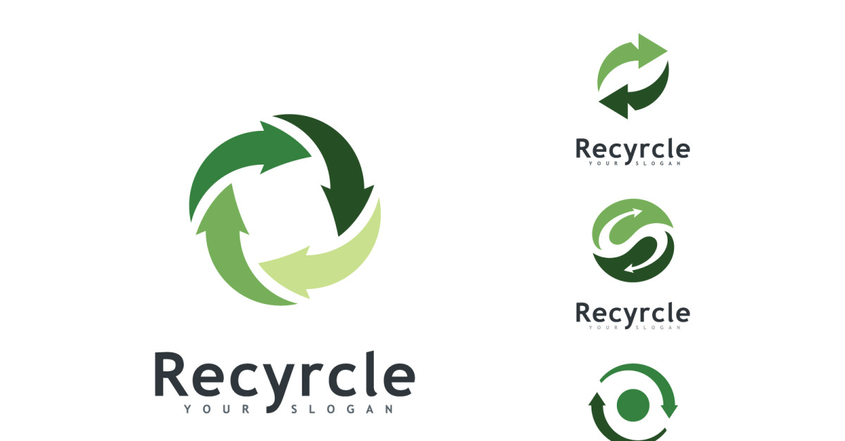 Recycle logo icon vector. recycling illustration symbol, rotation arrow ...