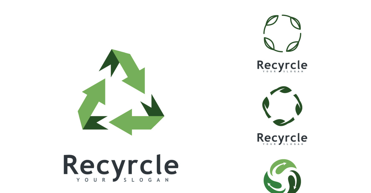 Recycle logo icon vector. recycling illustration symbol, rotation arrow ...