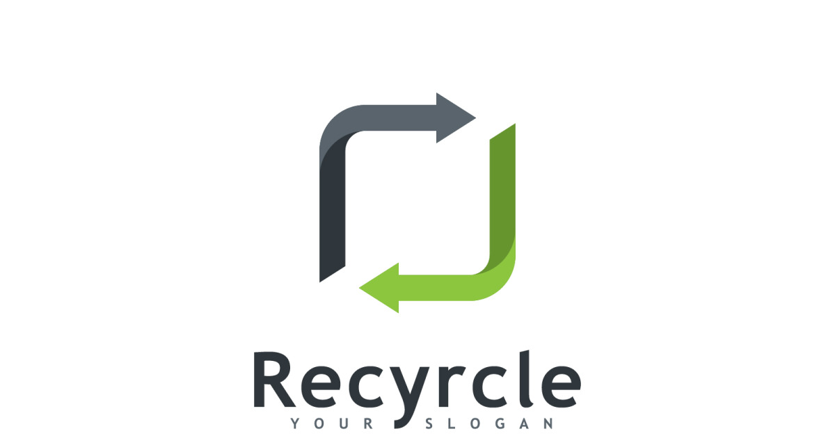 Recycle logo icon vector. recycling illustration symbol, rotation arrow ...