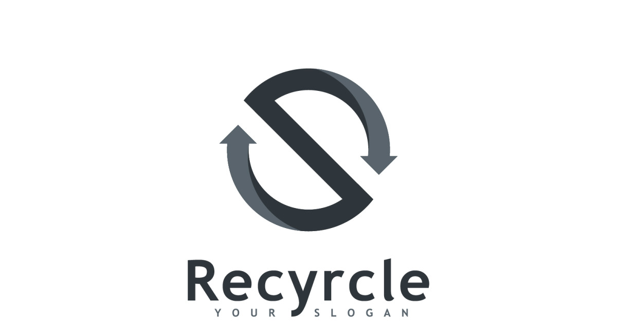 Recycle logo icon vector. recycling illustration symbol, rotation arrow ...